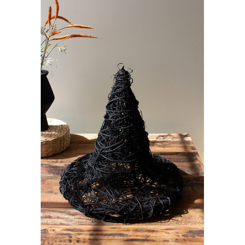 Birch Lane™ Padget PAINTED TWIG WITCH HAT - BLACK | Wayfair